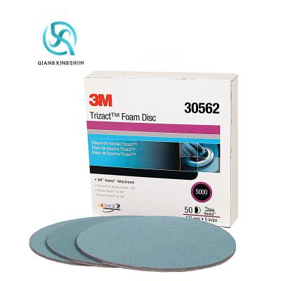 China 3M Trizact 6 Inch 5000 Grit Foam Discs 30662 Spot Repair Discs for Car Painting for sale