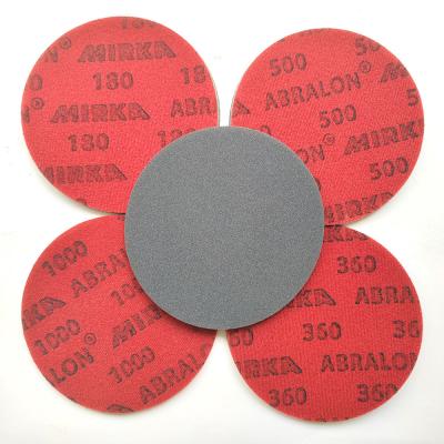 China 5 inch Mirka Abralon Hook and Loop Abrasive Sanding Sponge for Glass scratches Repairing for sale