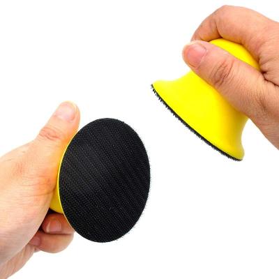 China 3 Inch PU Foam Hand Sanding Block for Hook and Loop Disc for sale
