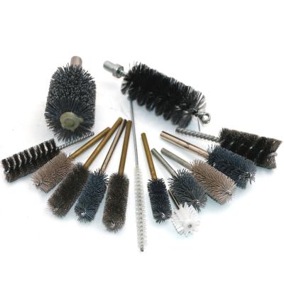 China Stainless Steel Twist Handle White Chemistry Test Tube Bottle Washing Brush Tool for sale