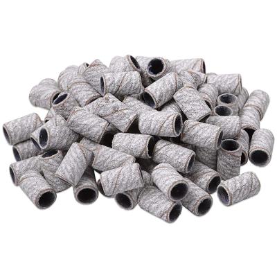 China Manicure Pedicure Set Nails Tools In Box Colour Purple Zebra Sandpaper Loop Nail Drill Sanding Bands For Nail Drill Bits for sale