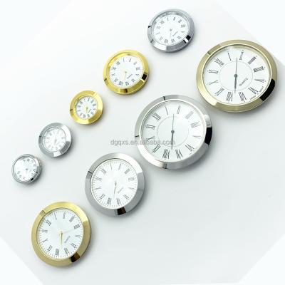China Analog clock insert Round alloy watch gall watch head for crystal crafts car decor for sale