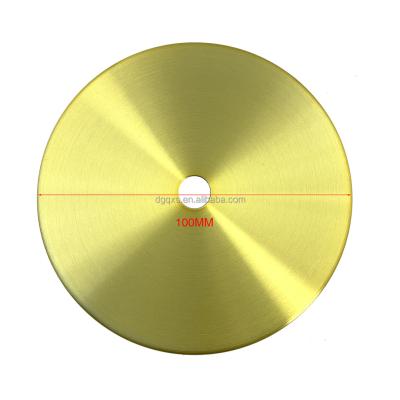 China Golden metal clock face cover clock parts 100mm movement metal cover for sale