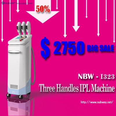 China 50% discount three handles high power med apolo rf ipl for unwanted hair removal for sale