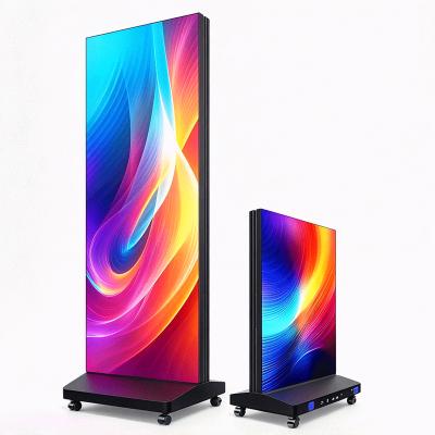 China HB-X1.86 HD LED Poster Display Foldable 640x1920mm APP Wireless Digital Signage for sale