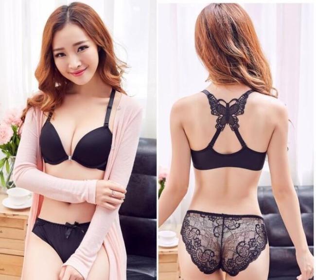 Sexy Ladies Underwear Seamless Push up Lace Bra Set