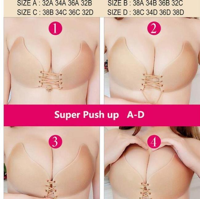 Sexy Adhesive Push up Invisible Silicone Bra