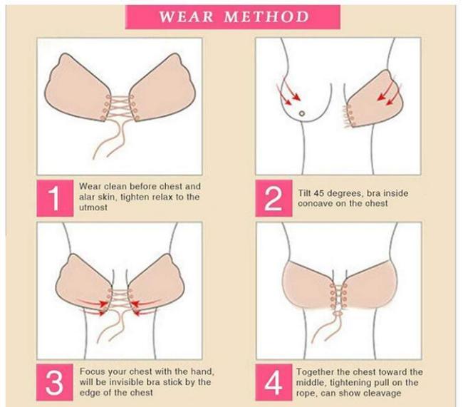 Sexy Adhesive Push up Invisible Silicone Bra