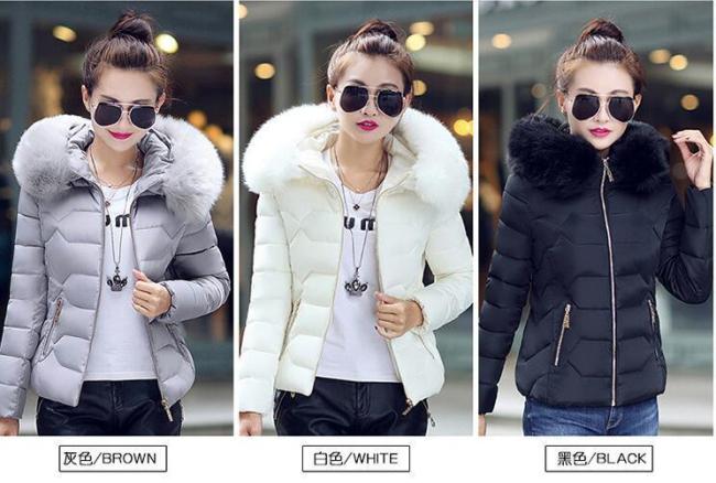 Fashion Women Winter Outwear Hooded Cotton Jacket