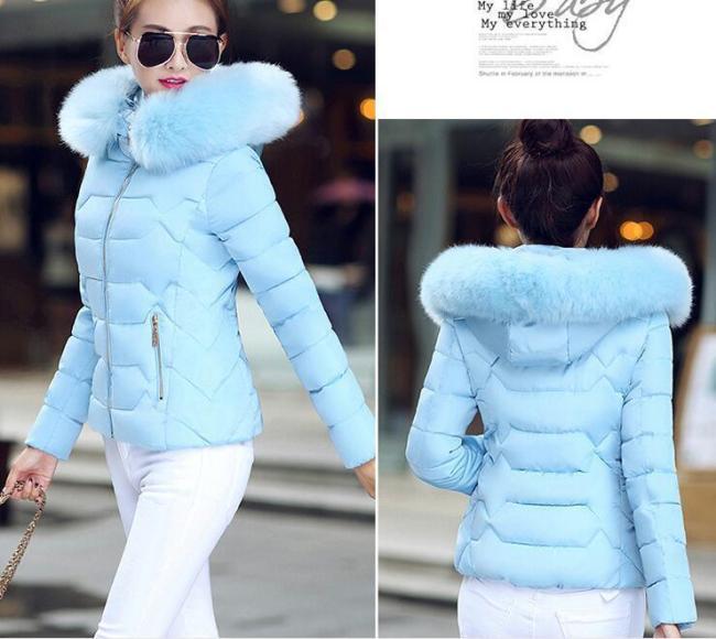 Fashion Women Winter Outwear Hooded Cotton Jacket