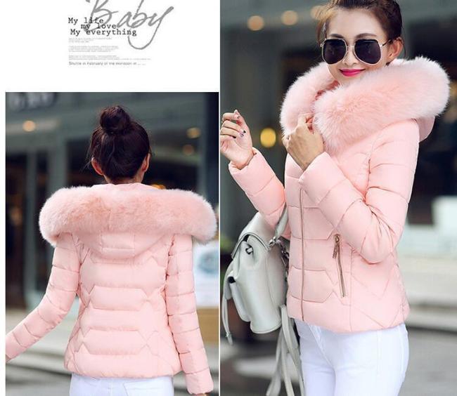 Fashion Women Winter Outwear Hooded Cotton Jacket