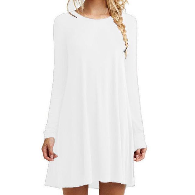 Women&prime;s Long Sleeve Loose Casual Dress