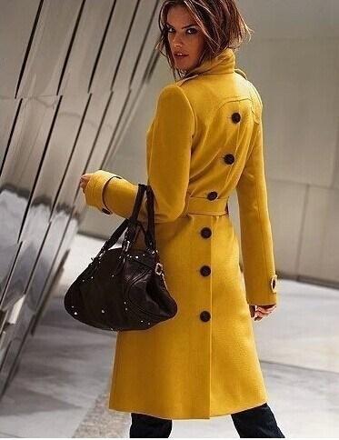 Women&prime;s Cashmere Slim Winter Warm Long Trench Coat Wholesale
