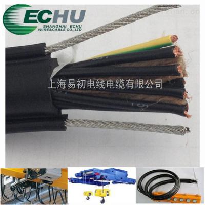 China Cable colgante de cable de viaje flexible ECHU RVV (1G) / RVV (1G) 10G1.5 con color negro en venta