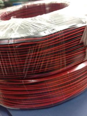 China 2 Core Parallel Audio Flat Cable UL2468 PVC Insulated Copper Red and Black Electric Speaker Cable for sale