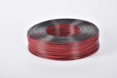 China 2 Core Parallel Audio Flat Cable UL2468 PVC Insulated Copper Red and Black Electric Speaker Cable for sale