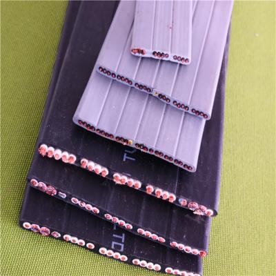 China Flat Traveling Cable for Elevator with CE certificate 48G0.75 with Special PVC Jacket in Bunch core or Parallel for sale