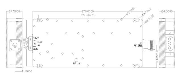 2400-2500MHz 100W RF Power Amplifier Module Without Signal Source for Fpv Dji Equipment with Temperature of Drone Detector