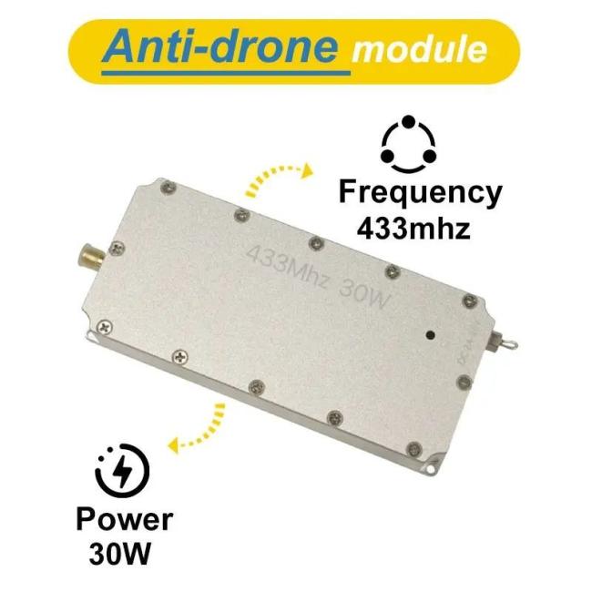 433MHz 40W 50W High Power RF Anti Drone Modules Incorporate State of The Art GaN for Autel Mavic 3 Fpv C-Uas