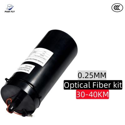 China Ultra Lightweight 0.25mm Ultra-Long Distance 30-40km Dome Enclosure Fiber Optic Kit for Anti Interference Fpv Fibre Optic Communication for sale
