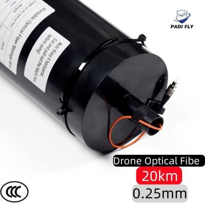 China Lightweight 0.25mm 20km Fpv Anti-Interference Can Shaped Module Optical Fiber with Drone Optical Fiber Image Data Module for sale