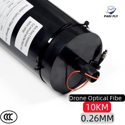China 1-20km Distance Portable 0.26mm Fiber Optic Drone Optical Fiber for Image Data Transceiver for sale