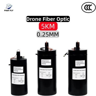 China Professional 0.25mm Ultra-Lightweight Drone Optical Fiber Travel Machine 5km Ultra Long Distance Transmission Fpv Drone Optical Fiber for sale