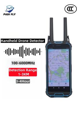 China Handheld 100MHz~6GHz All-Channels Omnidirectional Antenna1-3km Detectiebereik Fpv Dji Autel Multi-Brand Uav Drone Detector Te koop