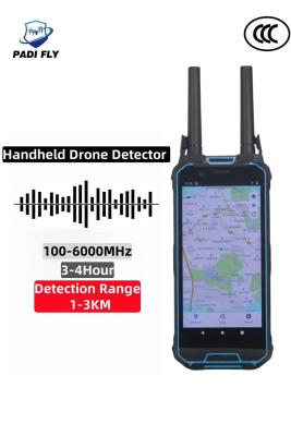 China Handheld 1-3km 100MHz-6GHz Drone Locator Anti Drone Detector voor UAV Defensie Veiligheidsbeschermingssysteem Te koop