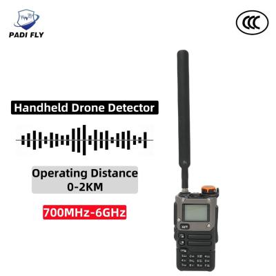 China Handheld Omni Antenna 800MHz-6GHz Full Frequency 1-2km Long Distance Drone Signal Jammer Positioning Alarm Integrated Detection Detector Te koop