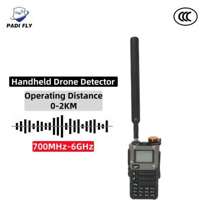 China Handheld Drone Detection Equipment Draagbare 700MHz-6GHz 0-2km Operating Distance Fpv Detector met Uav Signal Jammer Functie Te koop