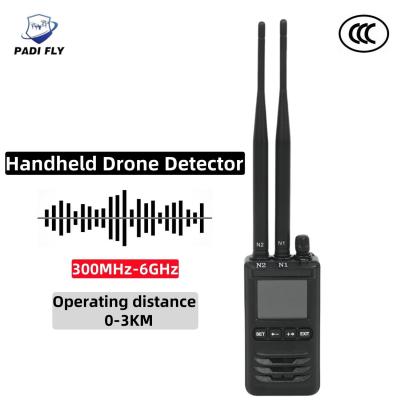 中国 手持ちのオムニアンテナ 300MHz-6GHz フル周波数検出器 0-3km 超長距離アンチドローン信号妨害検出 販売のため