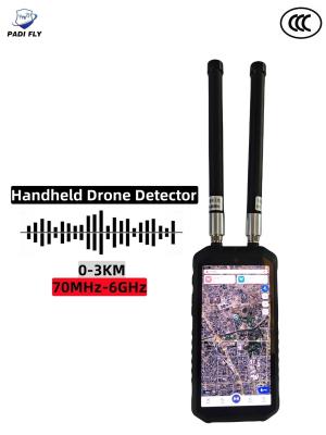 中国 プロ 0~3km 70MHz~6GHz 正確な周波数信号検出 ドローン防止機能を持つ携帯型ハンドヘルドUAV検出器 販売のため