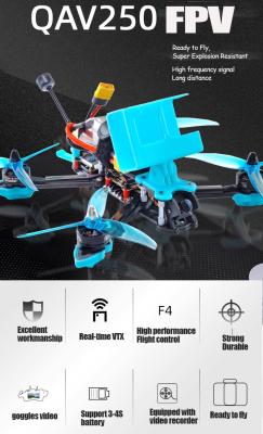 China QAV250 3S 4S Freestyle 115mm 2.5-inch F4 5A ESC Racing RC Drone Kit Small Remote Control Drone Camera Ready-to-Fly (RTF BNF) for sale