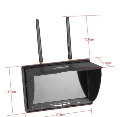 China 7-Inch LCD5802D 5.8G 40CH FPV Monitor for Multicopters Drones 800x480 Accessory DVR 2.4Ghz Built-in Battery Charger Included for sale