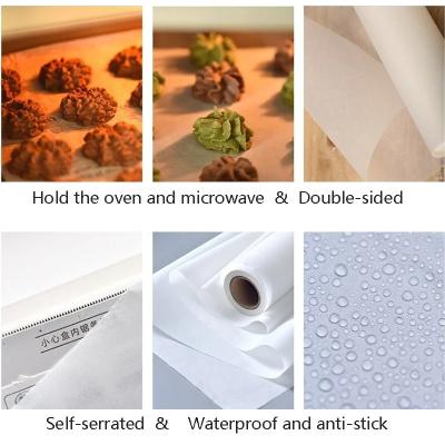 Cina 5000m 3500m Spessore 0,05 mm Rollo di carta da forno in silicone Dimensione personalizzata in vendita