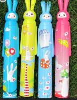 China Cartoon Cute Pattern Bottle Shaped Umbrella Handle Open190T Polyester Fabric for sale