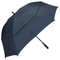 China Extra Large Double Canopy Vented Golf Umbrella Automatic Open 62 Inch Oversize for sale