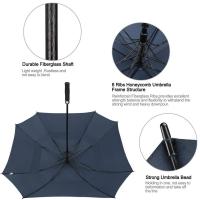 China Extra Large Double Canopy Vented Golf Umbrella Automatic Open 62 Inch Oversize for sale