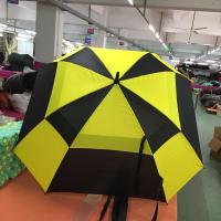 China Extra Large Double Canopy Vented Golf Umbrella Automatic Open 62 Inch Oversize for sale