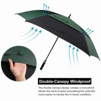 China extra large Wind Proof Double Canopy Umbrella , Durable Square Golf Umbrella EVA Handle for sale
