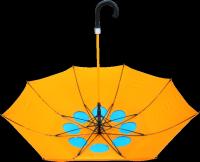 China Custom Air Vented Orange Folding Golf Umbrella With Durable Net Inside for sale