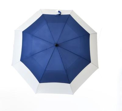 Cina ombrello blu di golf di doppio strato di migliore progettazione surdimensionata dello sfiato con 8 costole per promozionale per la vendita in vendita