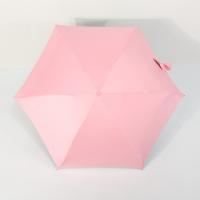 China Compact Foldable Micro Strong Mini Umbrella With Plastic Case In Pink Color for sale