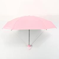 China Compact Foldable Micro Strong Mini Umbrella With Plastic Case In Pink Color for sale