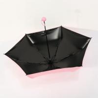 China Compact Foldable Micro Strong Mini Umbrella With Plastic Case In Pink Color for sale