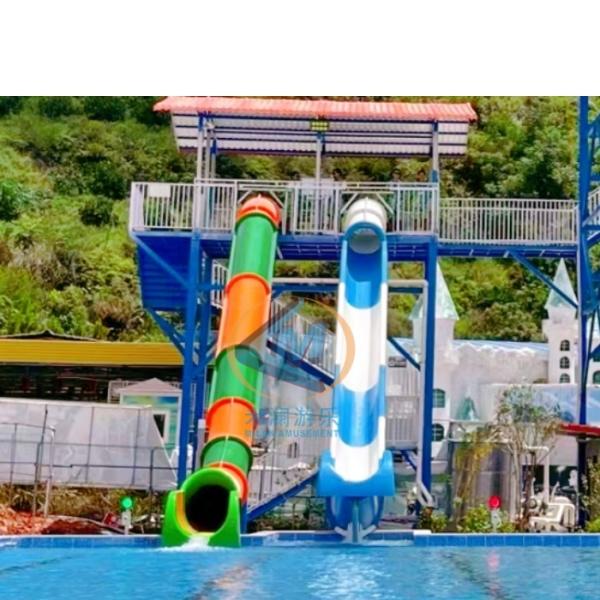 Quality Public Residential Use Straight Pool Slide Fiberglass Material H5M Anti Aging for sale