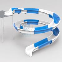 China Single Water Park Slide Curved Bright Surface Innovative With Customized Platform Height for sale