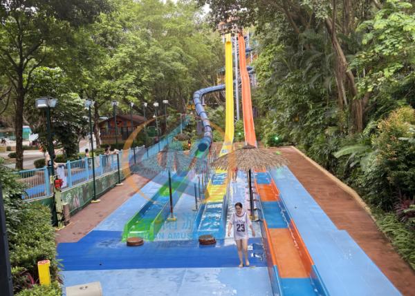 Quality Public Water Park Slide Commercial Use With Fiberglass Material for sale