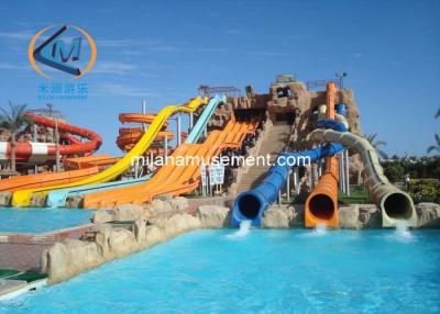 China Customizable Height FRP Water Park Slide Hot dip Galvanized Steel for Aquatic Facilities for sale